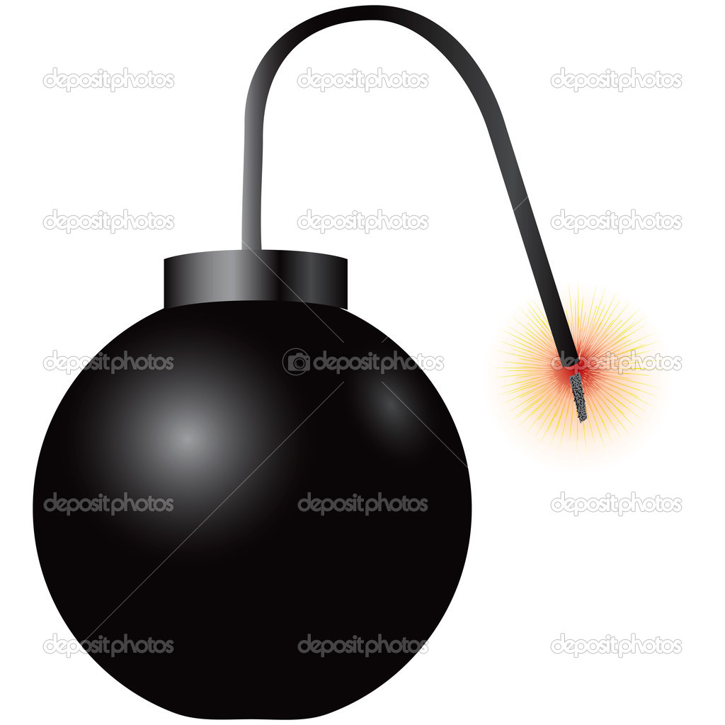 Bomb with burning fuse — Stock Vector © VIPDesignUSA #12305721