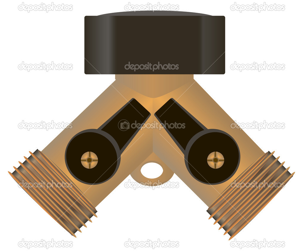 Water splitter with a lever Stock Vector by ©VIPDesignUSA 50554823