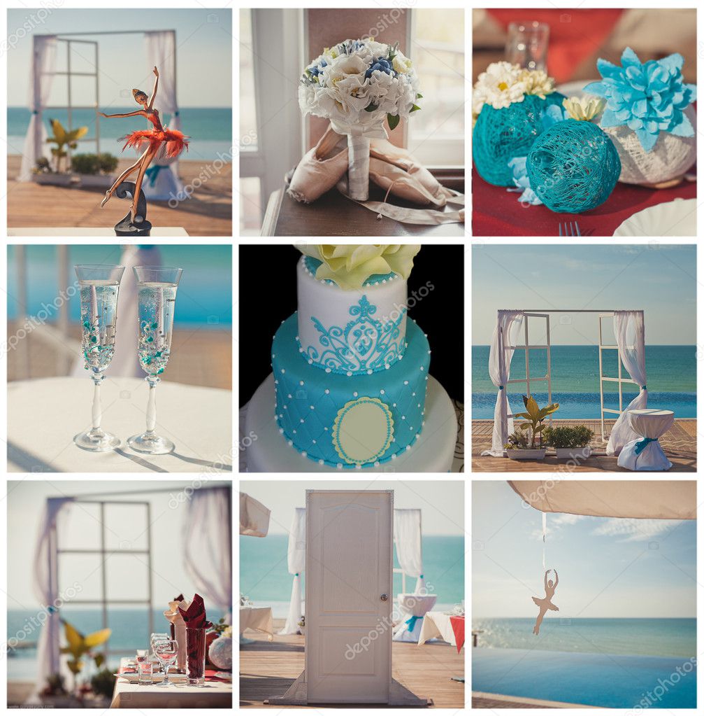 Collage from wedding photos — Stock Photo © golyak #37480909