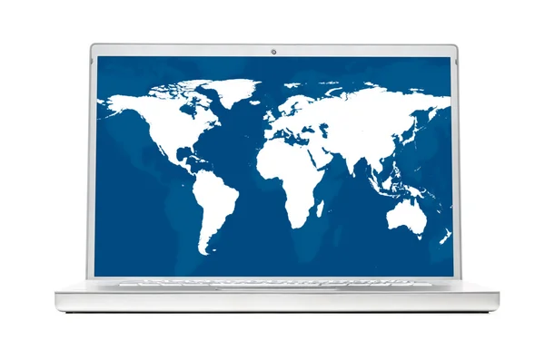 Laptop com mapa do mundo Stock Photos, Royalty Free Laptop com mapa do ...