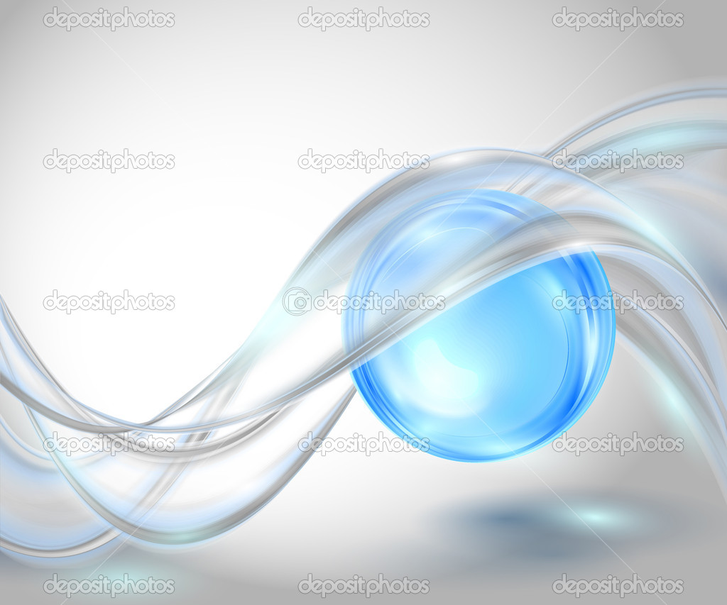 Abstract gray waving background with blue ball Stock Vector Image by ...