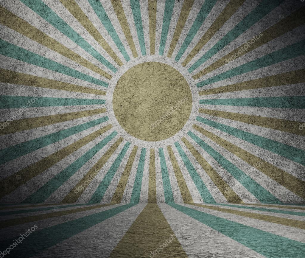 Room with retro sun rays Stock Photo by ©avlntn 21657363