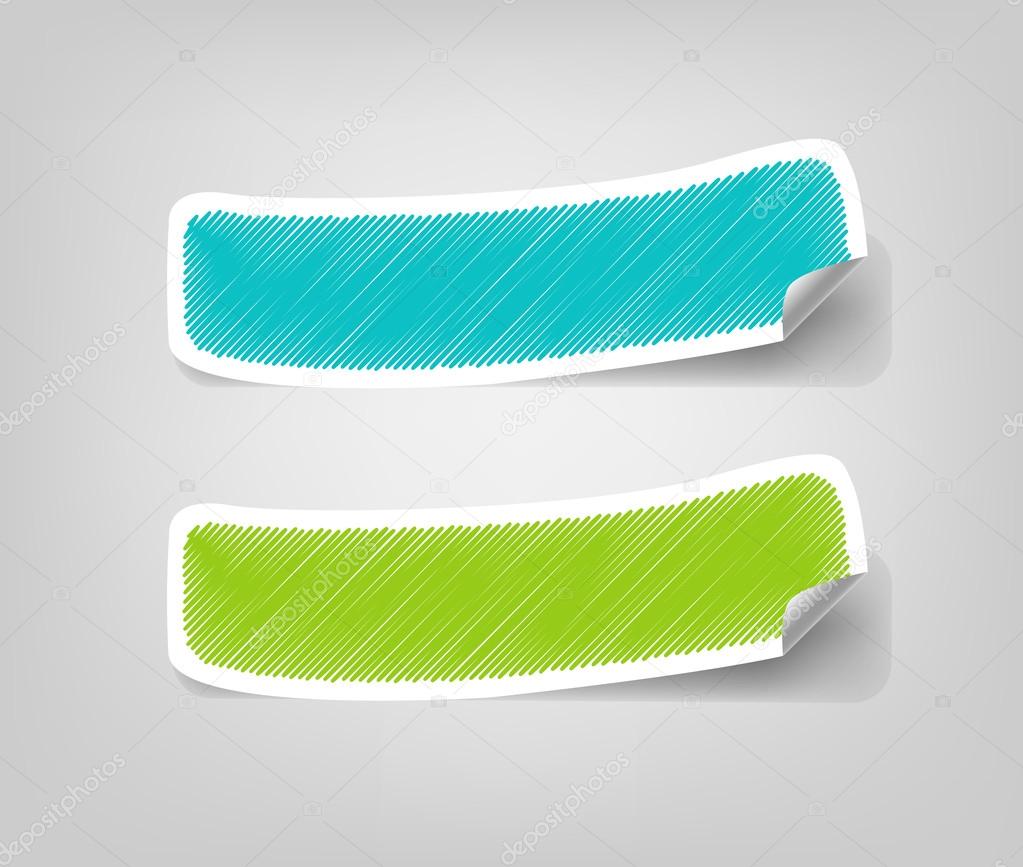 Two Empty Stickers Stock Vector Image by ©Olegro #16921979