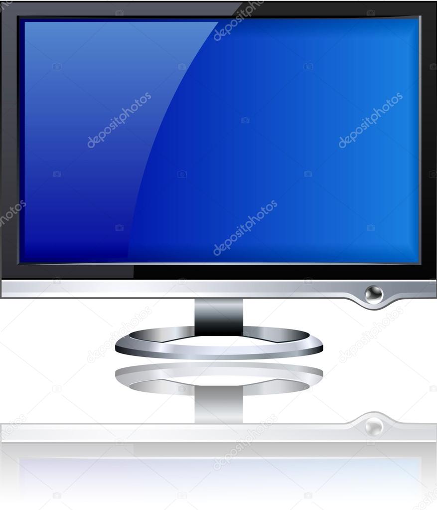 Flat Plasma LED LCD Display Computer Monitor — Stock Photo © vittore ...