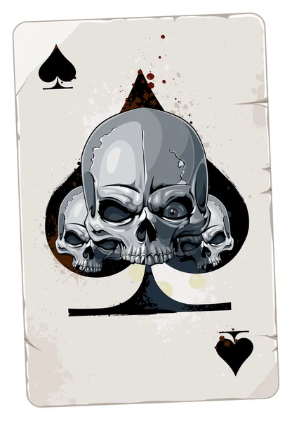 The ace card with abstract heart skull Stock Vector Image by ©Vecster ...