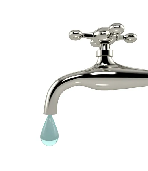 Metal tap with water drop — Stock Photo © chepko #5646474