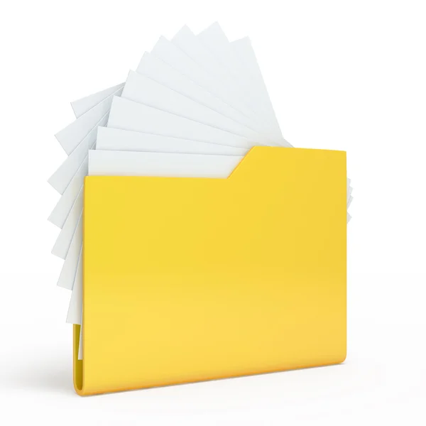 Yellow folder. Isolated on white background — Stock Photo © blotty ...