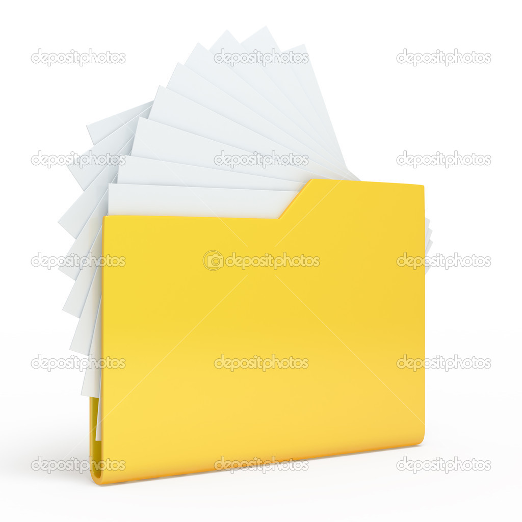 Yellow folder. Isolated on white background Stock Photo by ©blotty 28965947