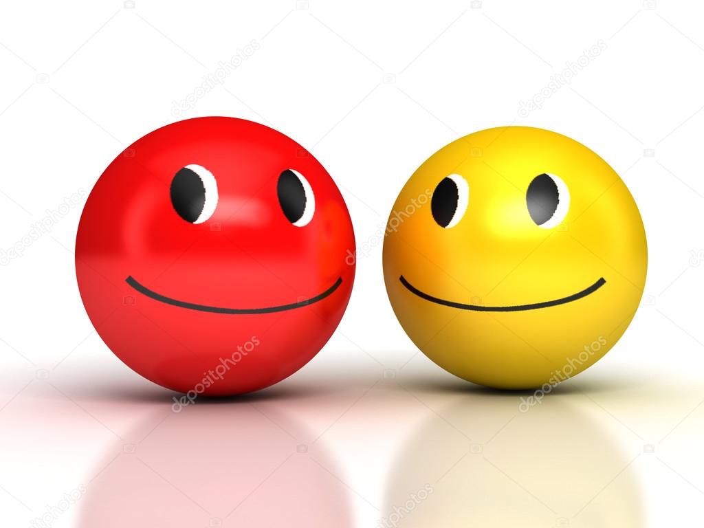 Laughing Smileys over white — Stock Photo © blotty #37025523
