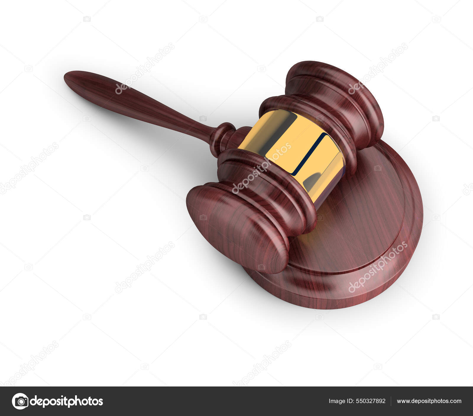 Auction Hammer White Background Generated Image Stock Photo by ...