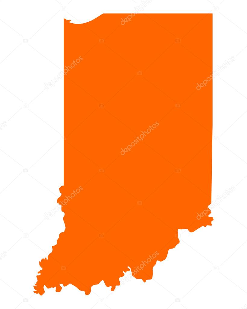 O mapa de Indiana Vetor de ©rbiedermann 34131913