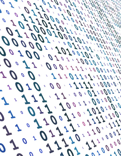 Binary Code Perspective Background Green Digits Black Digital Vector Graphic Stock Vector Image ...