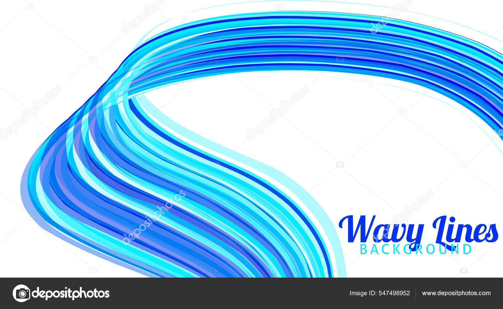 Navy Blue Wave Abstract Wavy Blue Aqua Color Line White Stock Vector ...