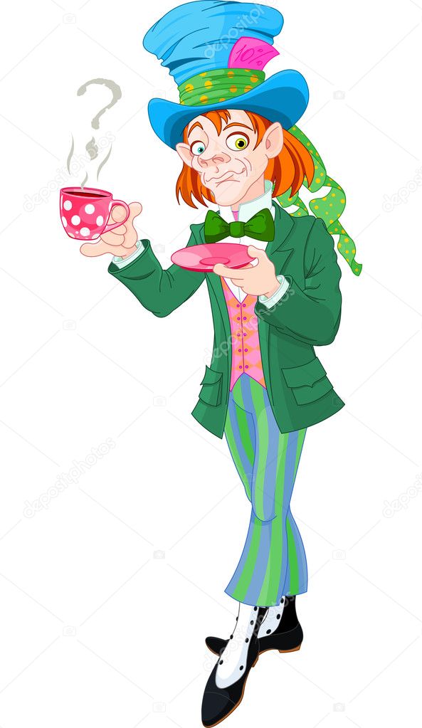 Clipart: mad hatter clip art | Mad Hatter — Stock Vector © Dazdraperma ...