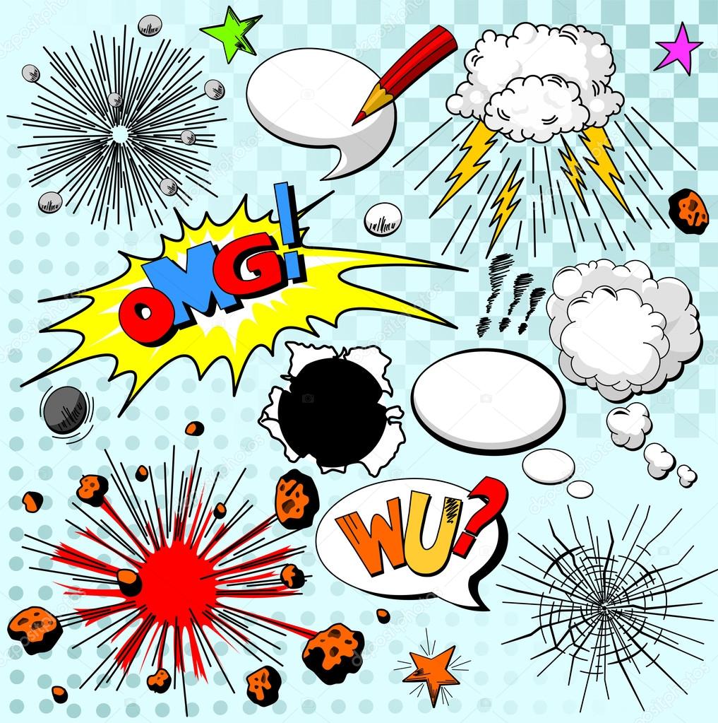 Comic elements Stock Vector by ©Dazdraperma 25271381