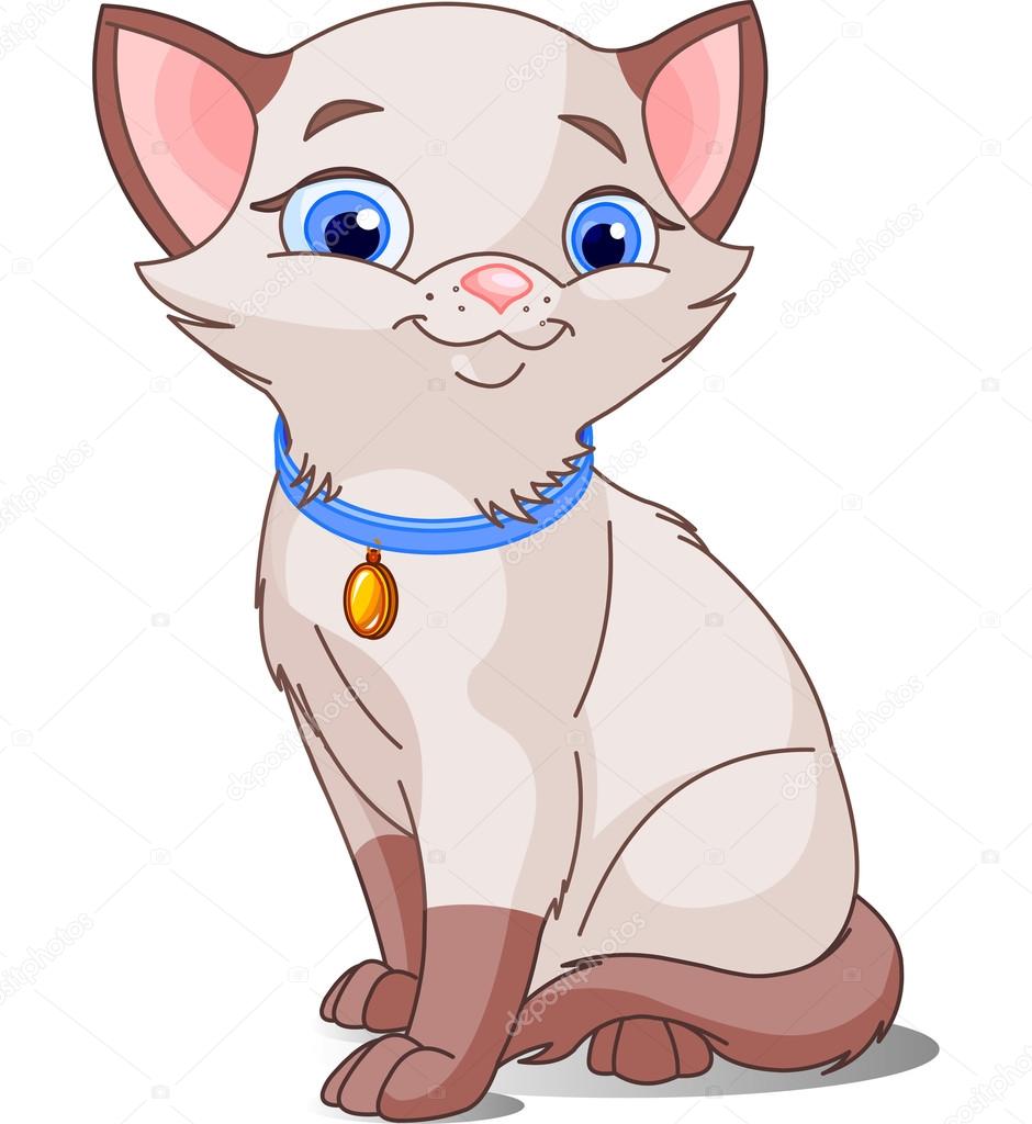 Cute Siamese cat — Stock Vector © Dazdraperma #46050667 Cute Siamese cat — Stock Vector © Dazdraperma #46050667