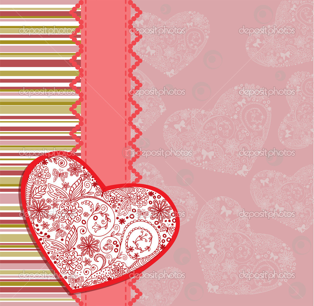 Postcard with heart Stock Vector Image by ©Needle #31020381