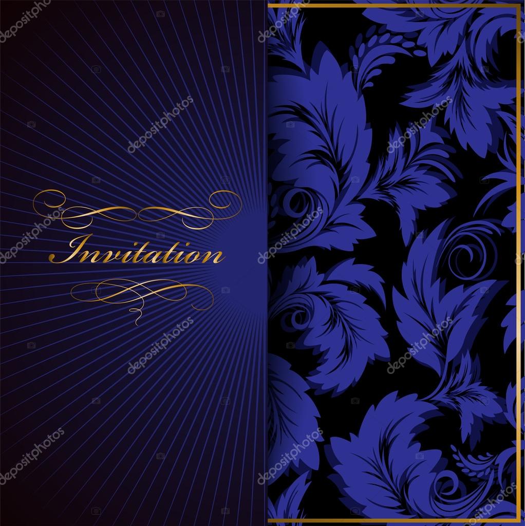 Blue invitation Stock Vector by ©Needle 36754857