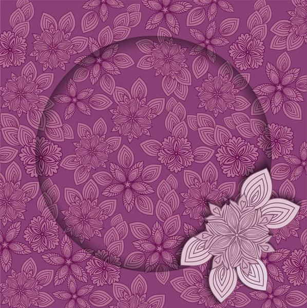 Lilac floral frame — Stock Vector © Needle #3741787