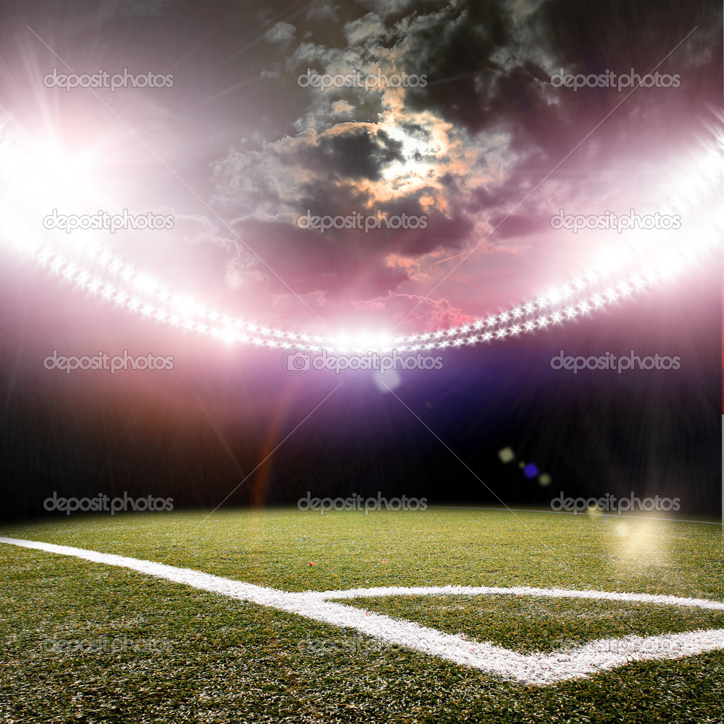 Image of stadium in lights and flashes Stock Photo by ©jonson 37572301