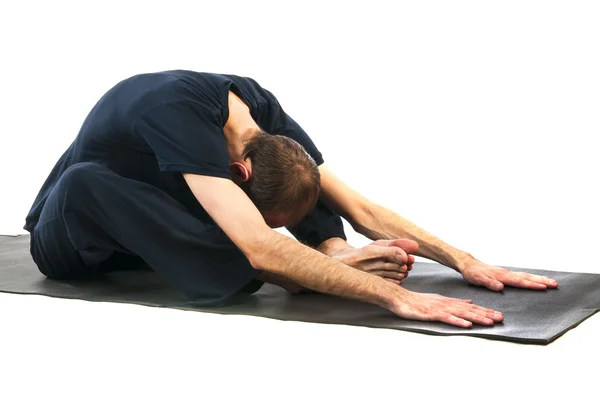 Man in Vajrasana yoga Pose makes padma mudra gesture Stock Photo by ...