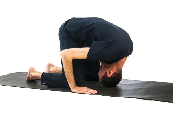 Man in Shashanka Asana Pose — Stock Photo © nanka-photo #31348293