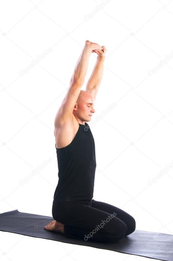 Man in Vajrasana Pose (Diamond Pose) Stock Photo by ©nanka-photo 31348141
