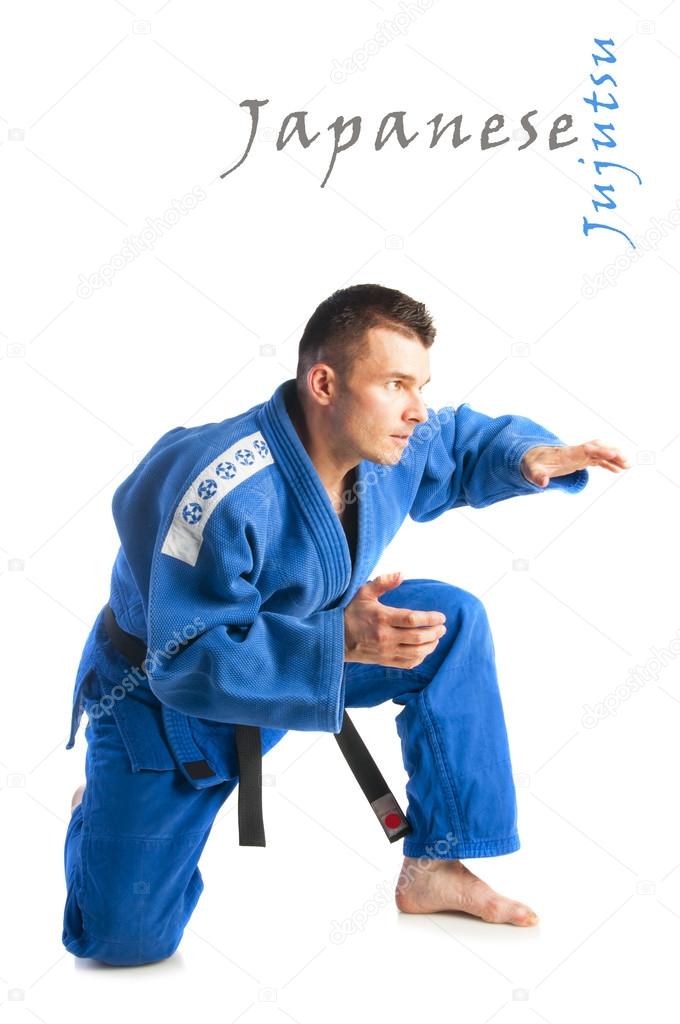 Young handsome man practicing jiu-jitsu — Stock Photo © nanka-photo ...