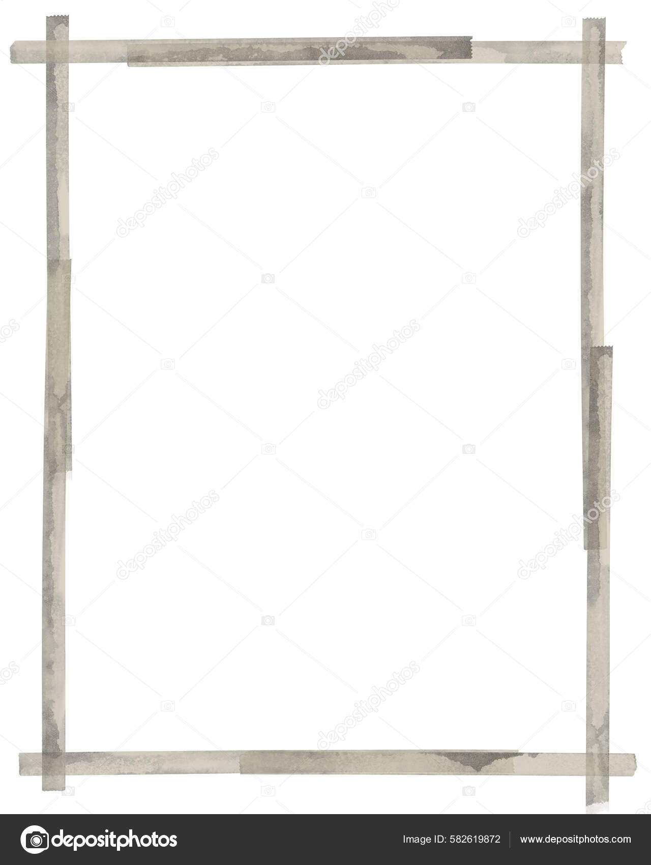 Computer Designed Vintage Scratched Grunge Border Overlays Isolated ...