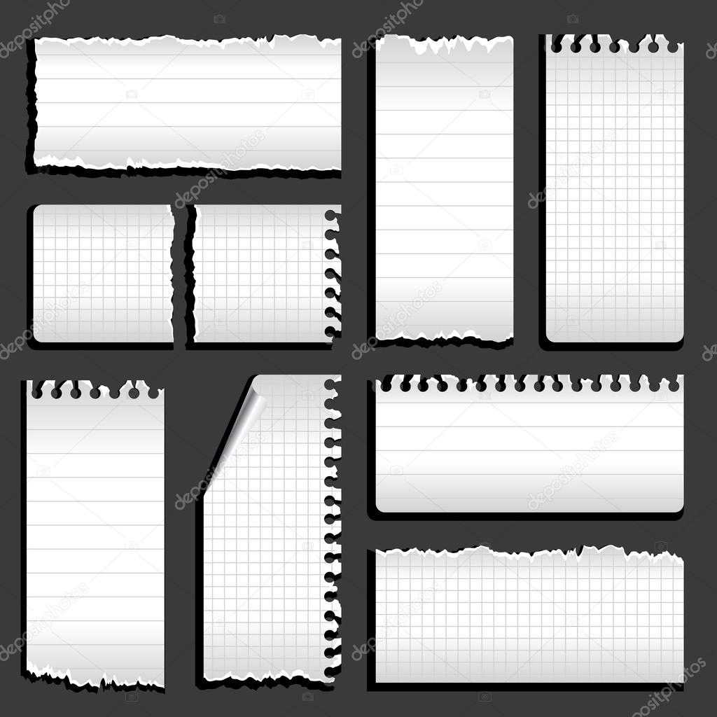 Torn Notebook Paper Vector