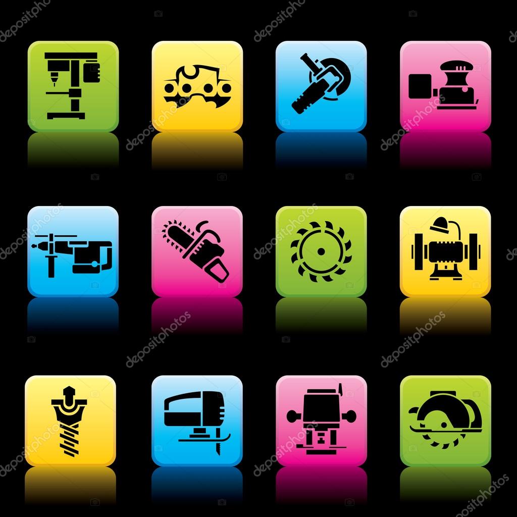 Tools icons color Stock Vector Image by ©print2d #14832415