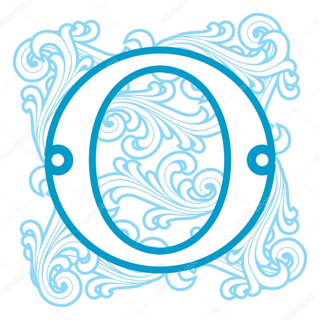 Winter vintage letter O — Stock Vector © print2d #36689585