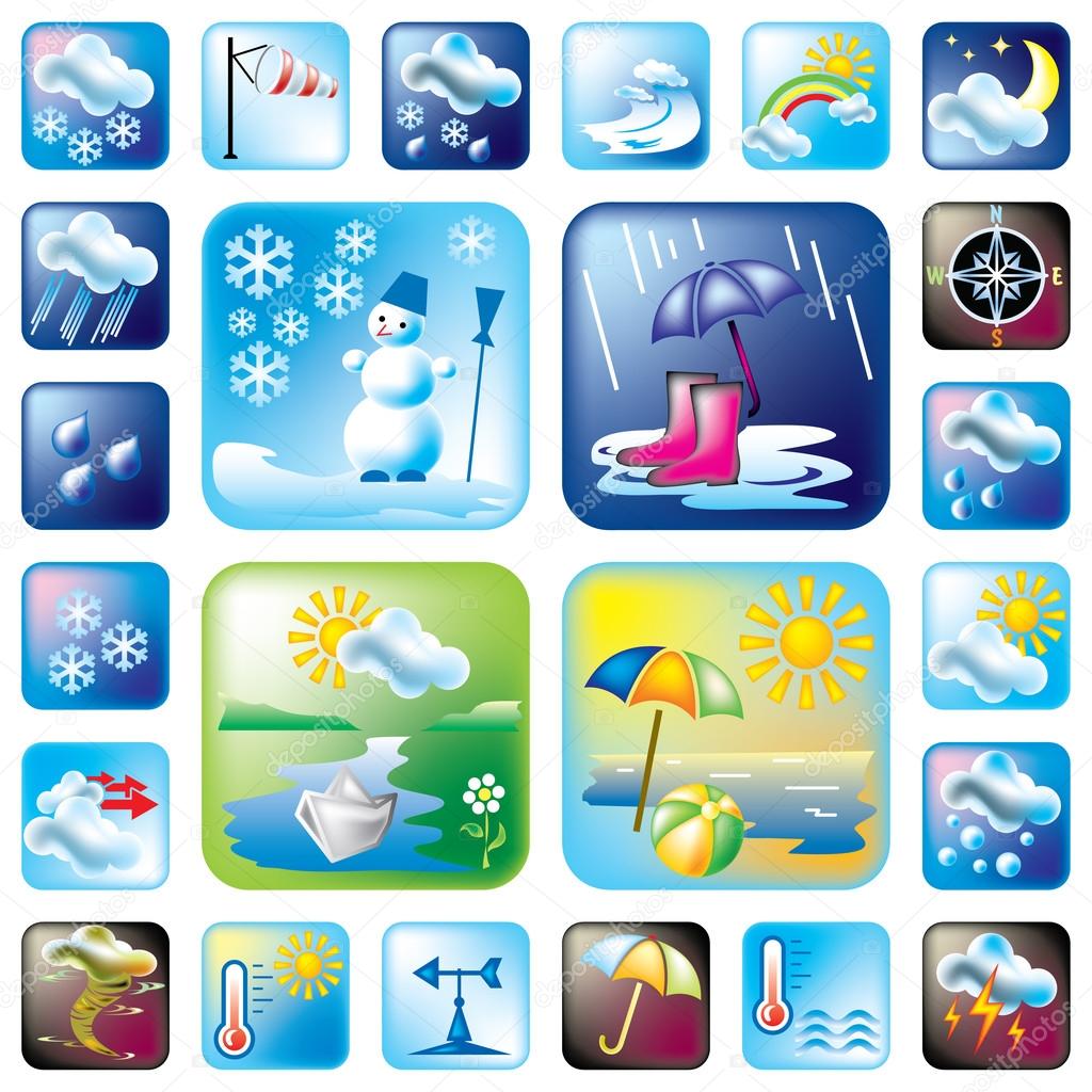 Set meteo icons Stock Vector Image by ©print2d #38895325