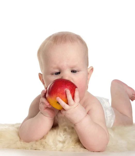 Baby biting apple Stock Photos, Royalty Free Baby biting apple Images ...