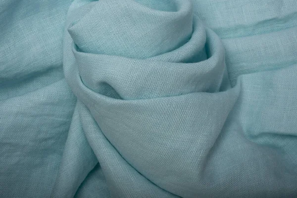 Wrinkled linen cloth folded napkins. Linen fabric texture. Concept of ...