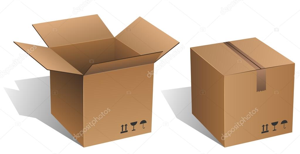 Opened and closed vector cardboard box — Stock Vector © tuulijumala ... Opened and closed vector cardboard box — Stock Vector © tuulijumala ...