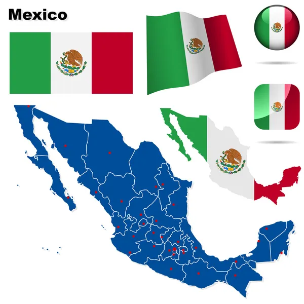 5,033 Mexico map Vector Images | Depositphotos