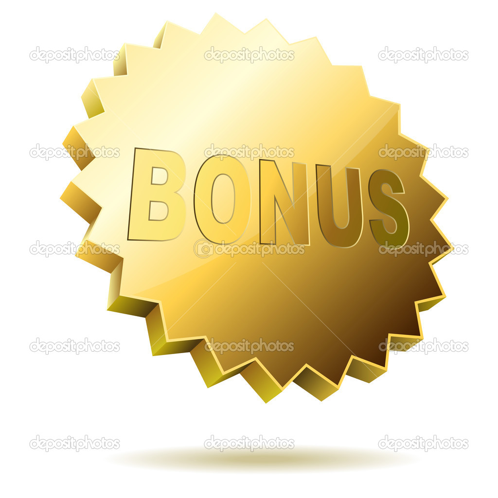 Bonus label isolated on white background. Stock Vector Image by ...
