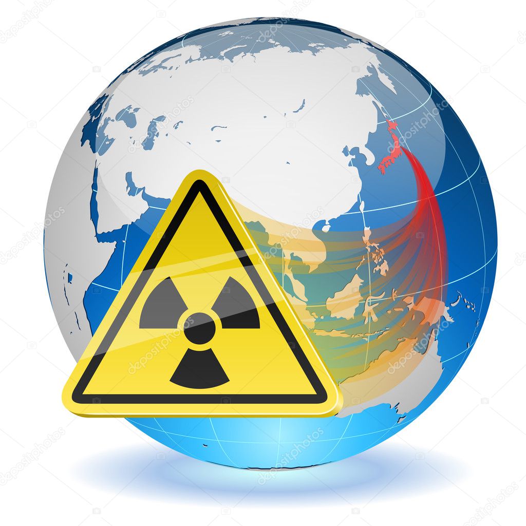 Earth globe with radiation hazard sign Stock Vector by ©tuulijumala ...