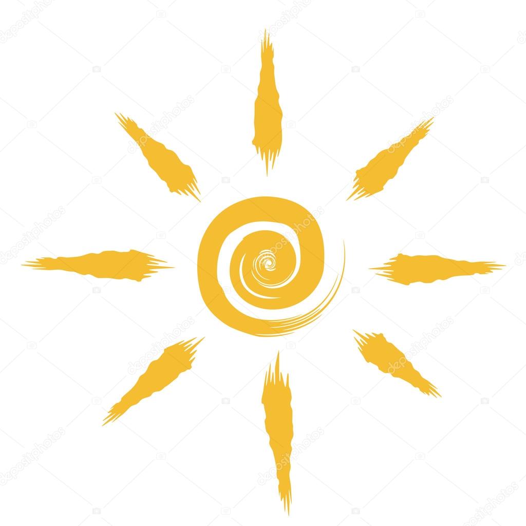 Abstract sun drawing | Abstract sun drawing — Stock Vector ...