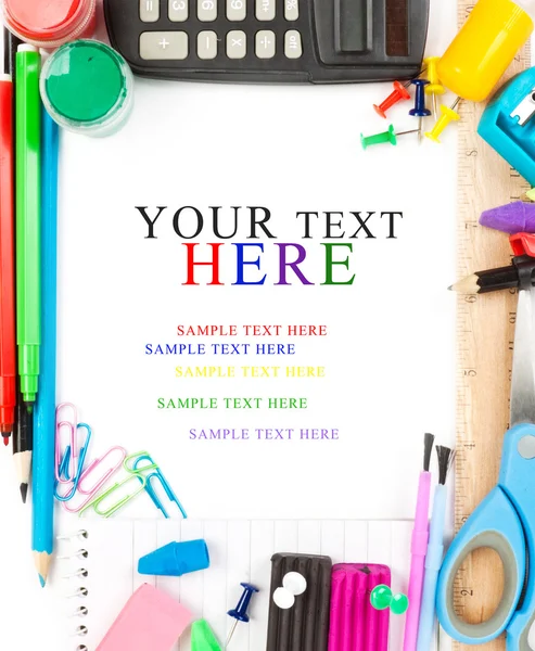 School supply background Stock Photos, Royalty Free School supply ...