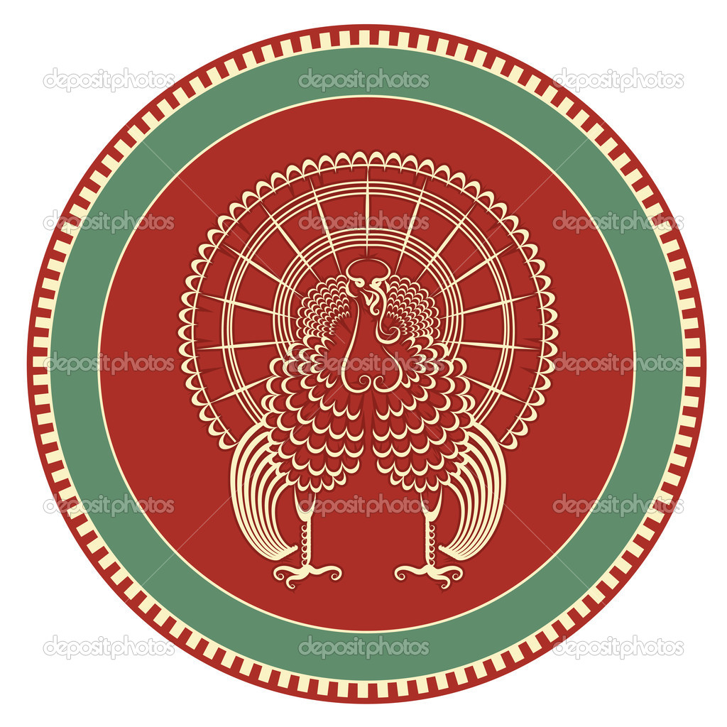Turkey symbol on label background Stock Vector Image by ©GeraKTV #13739593