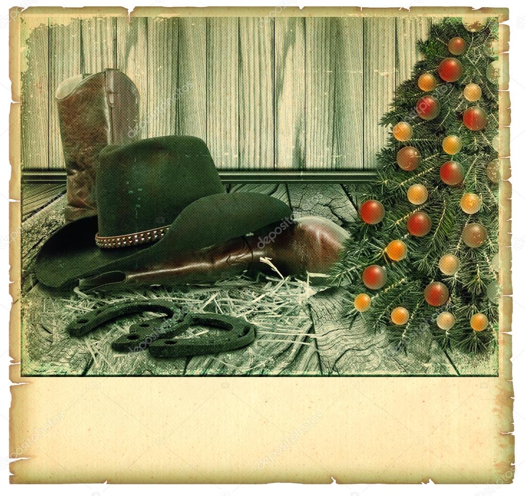 Christmas Cowboy Wallpaper