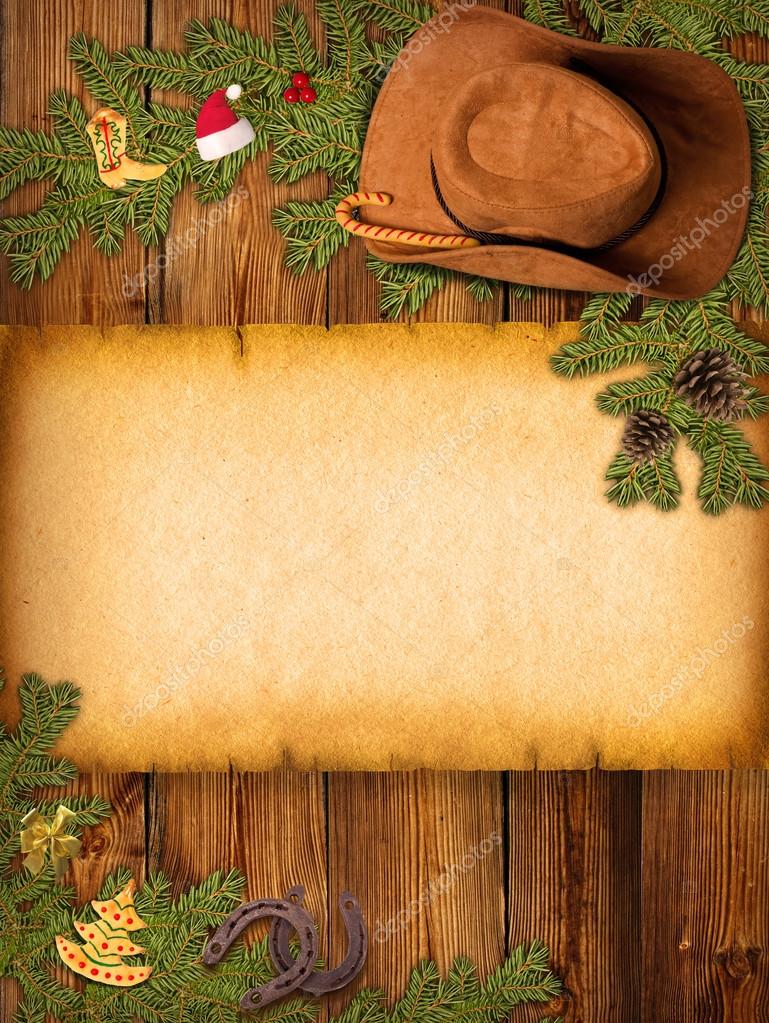 Cowboy Christmas Background