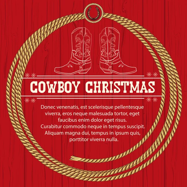 Cowboy christmas background Vector Art Stock Images | Depositphotos