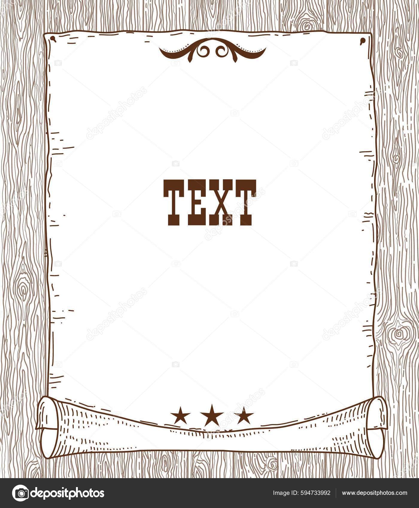 Vintage Paper Background Text Old Hand Drawn Paper Background Wood ...