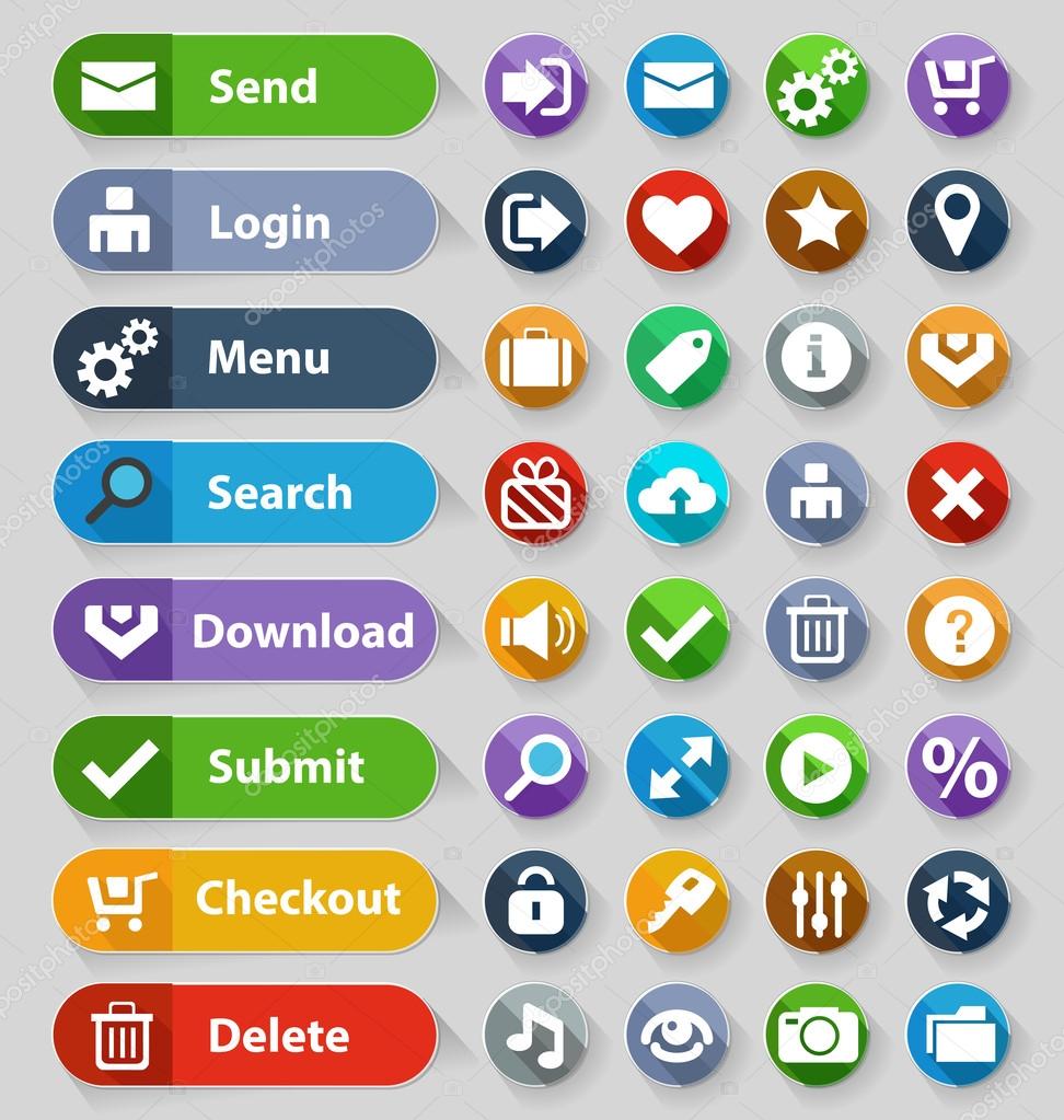 conjunto de botões Web design — Vetor de Stock © saranai #38868491