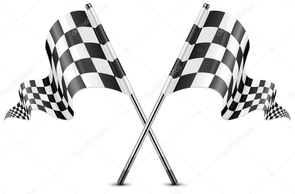 Waving Checkered Flag Vector