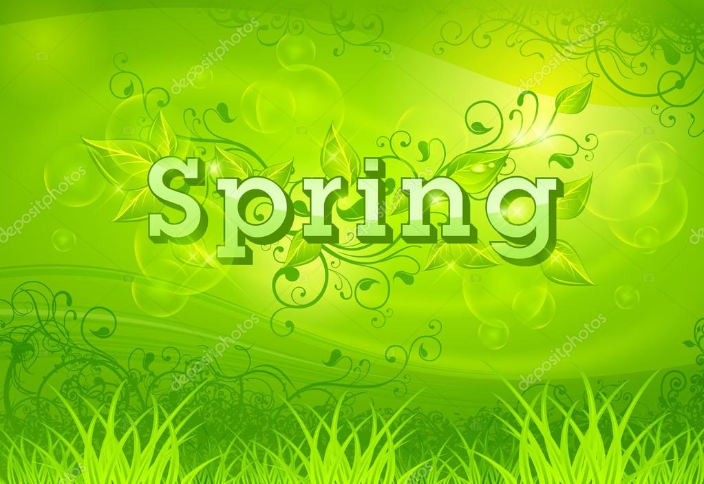 Spring background green Stock Vector by ©creatOR76 22108759