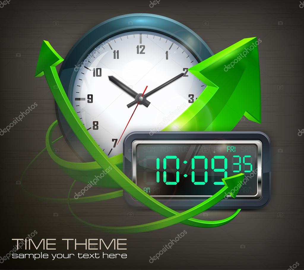 Clocks & arrows Stock Vector Image by ©creatOR76 #25269769